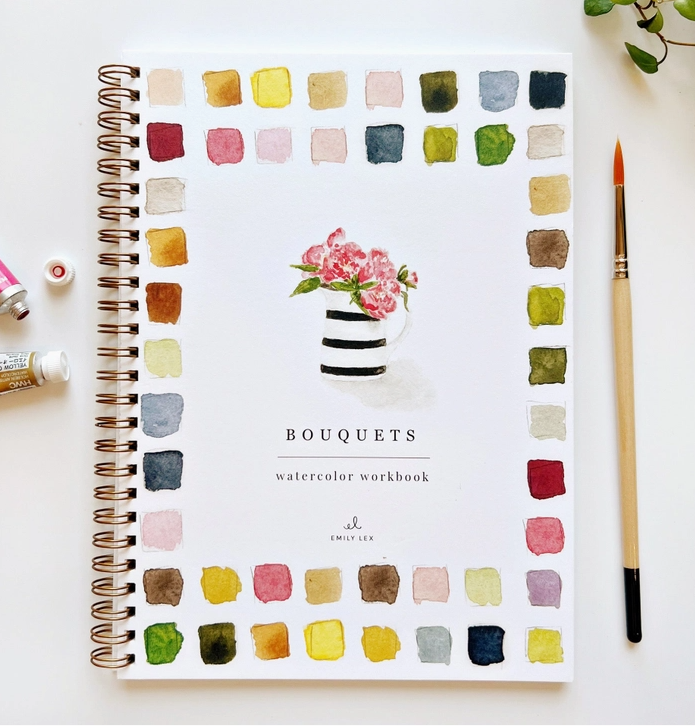 Bouquets Watercolor Workbook – Morningside Gifts